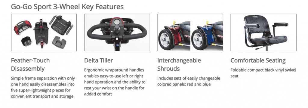 Scooter Pride Go-Go Sport | OSC | Lift For You